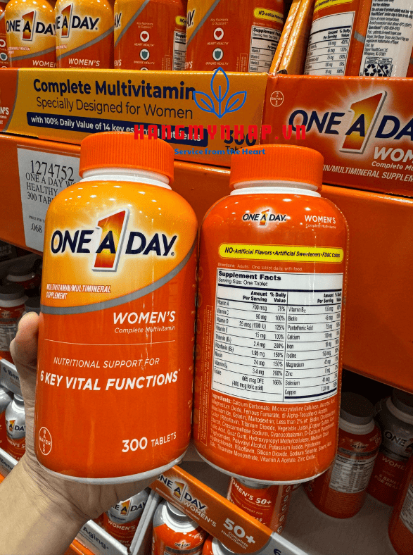Viên uống vitamin tổng hợp One A Day Woman 300 viên của Mỹ